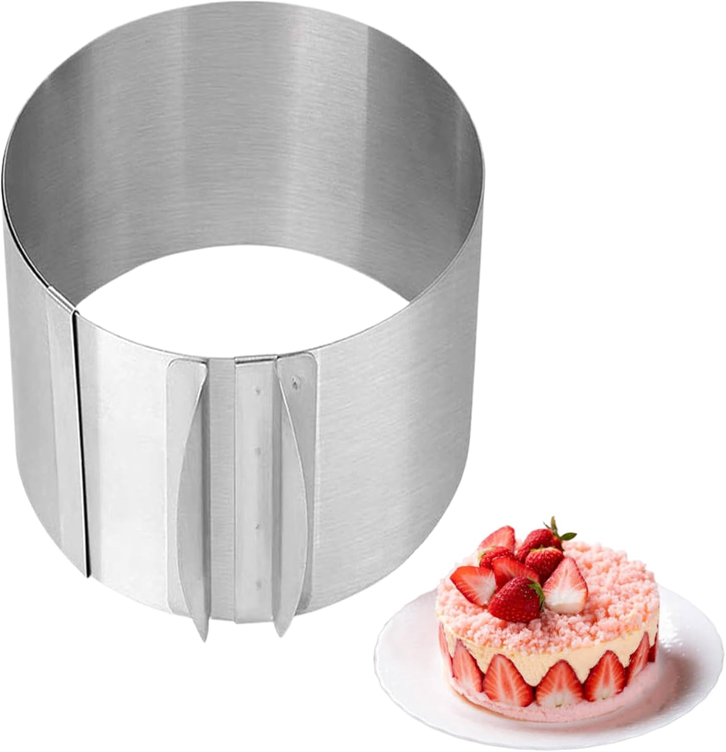 Adjustable Cake Ring Cake Mold:Stainless Steel Round Baking Ring Mold ...