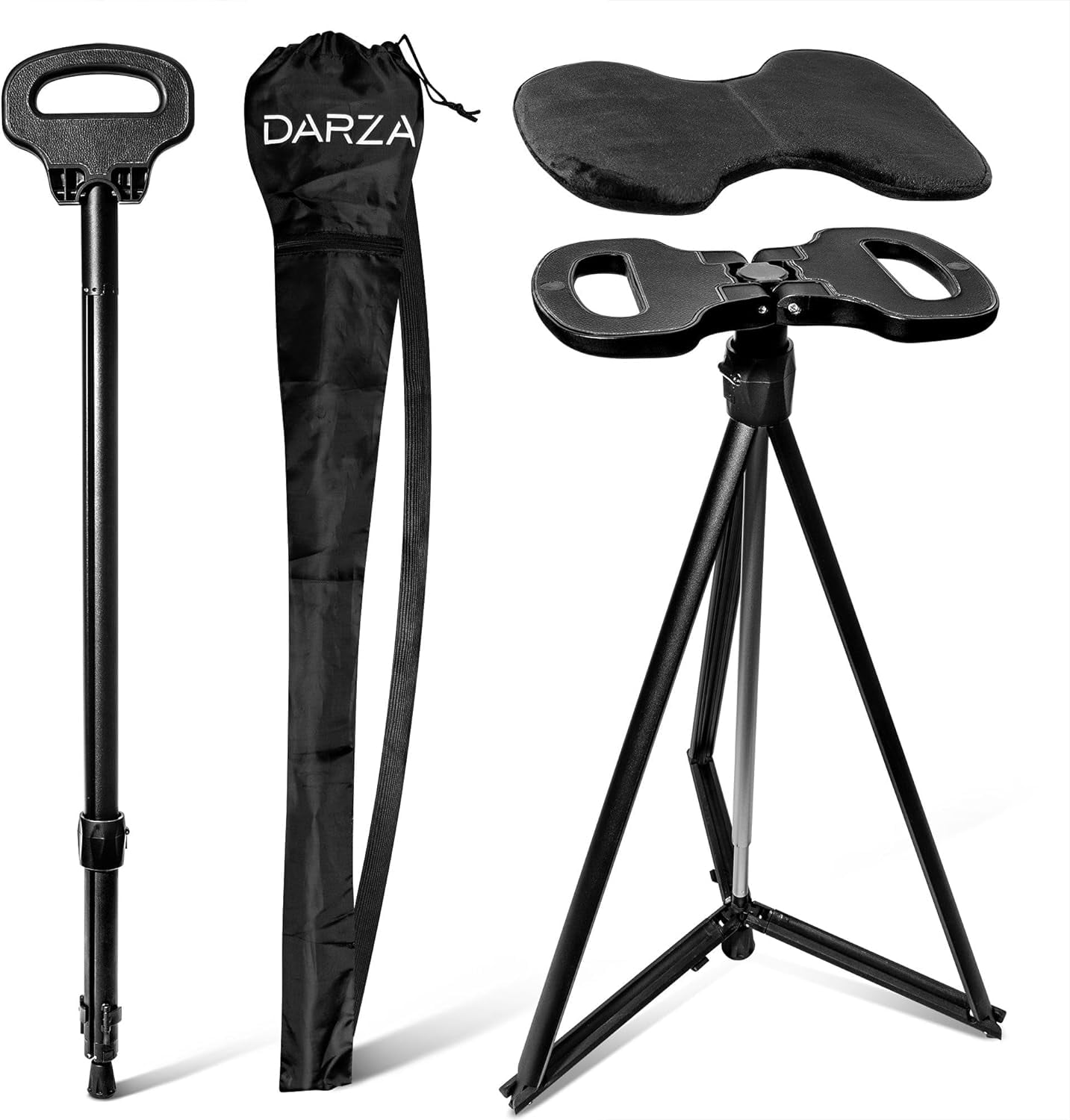 Adjustable Cane with Seat - FSA/HSA Eligible, Walking Stick with Seat ...