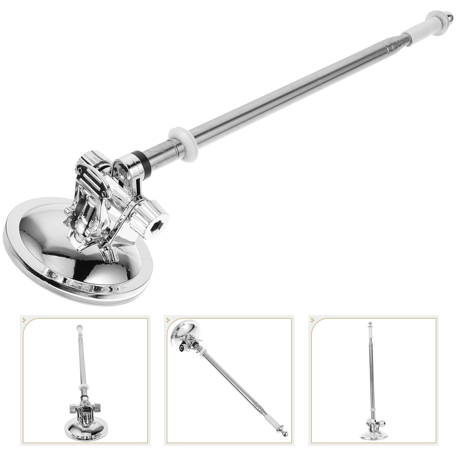 UKCOCO Car Flag Mount Flagpole Holder Silver Withstands Strong Wind Car ...