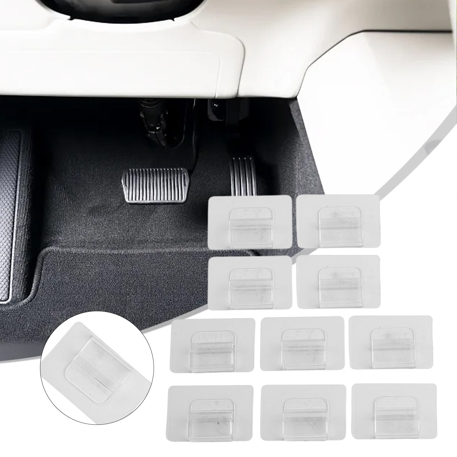 Adjustable Car Mat Fixing Buckles Pack of 10 Easy to Use Universal Fit ...