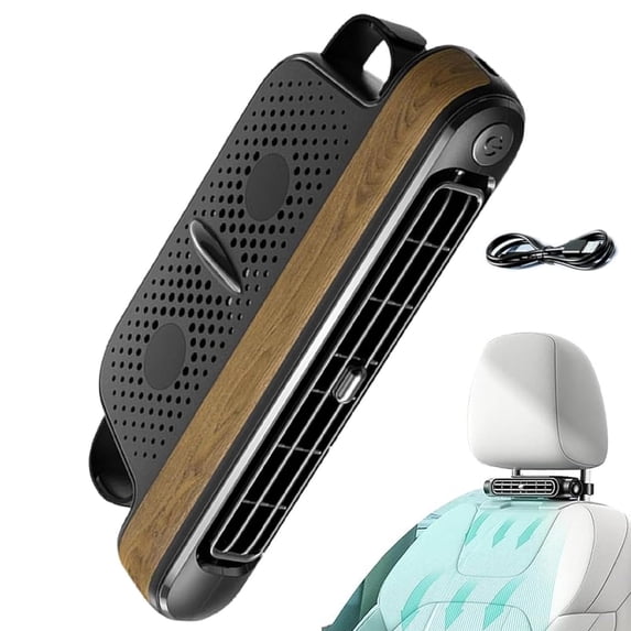 Adjustable Car Seat Cooling Fan, Rechargeable Car Headrest Fan for ...