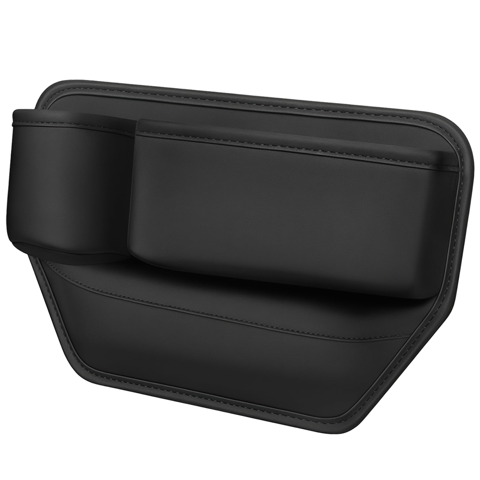 Adjustable Car Seat Gap Filler Organizer with Cup Holders, Leather Car ...