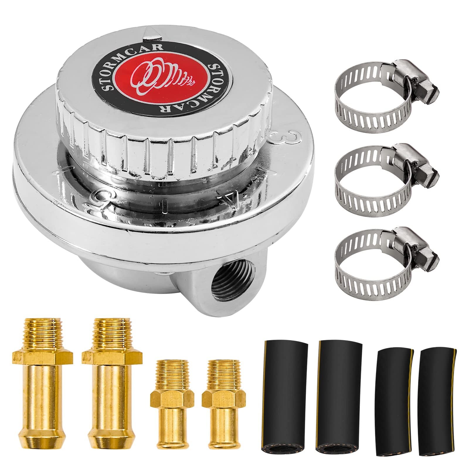 Top10 Racing Adjustable Carb Fuel Pressure Regulator Kit, Universal Fit ...