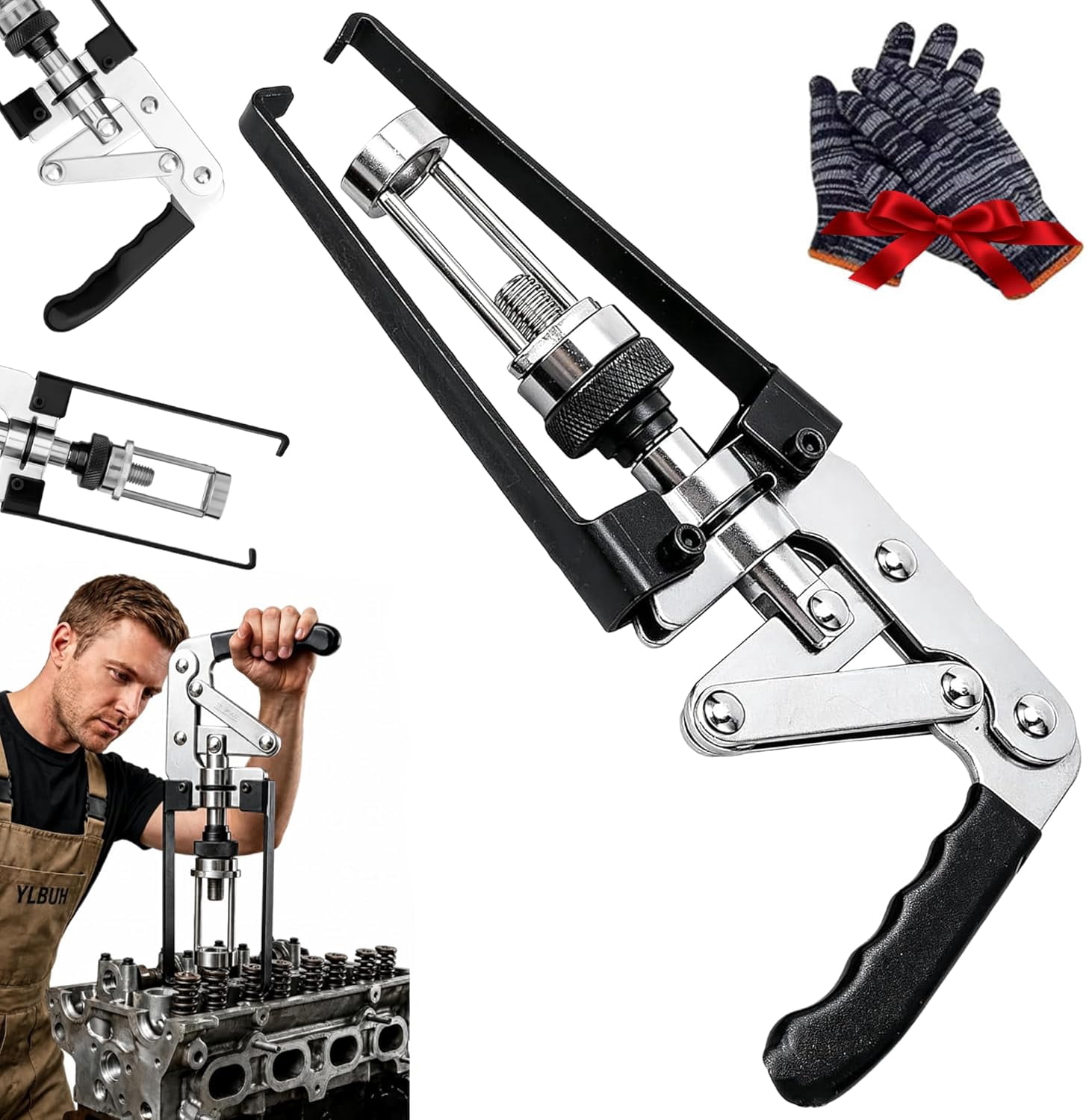 Adjustable Carbon Steel Valve Spring Compressor Tool for OHV OHC CHV ...