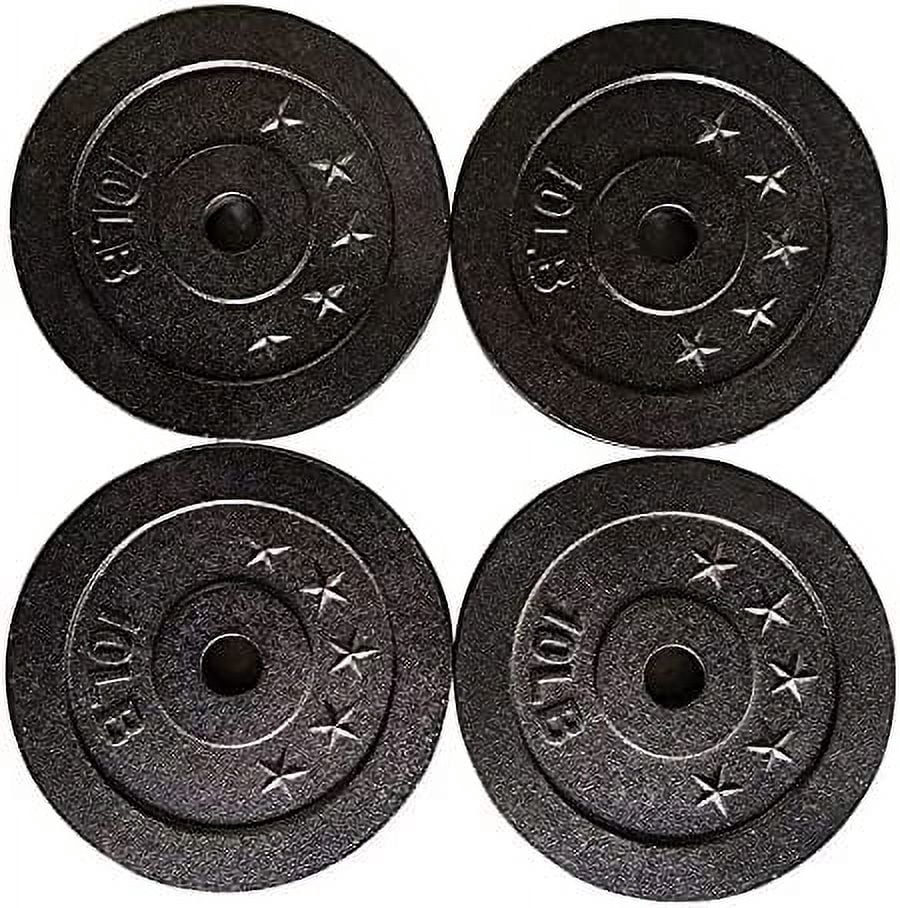 Adjustable Cast Iron Dumbbells Extra Weight Plates 10 lbs (Set of 4 ...