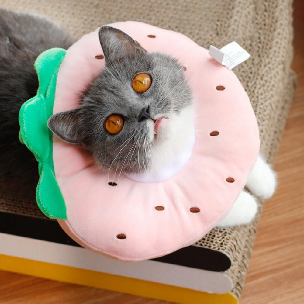 Adjustable Cat Cone Collar Soft, Cute Cat Recovery Collar, Cat Cones ...