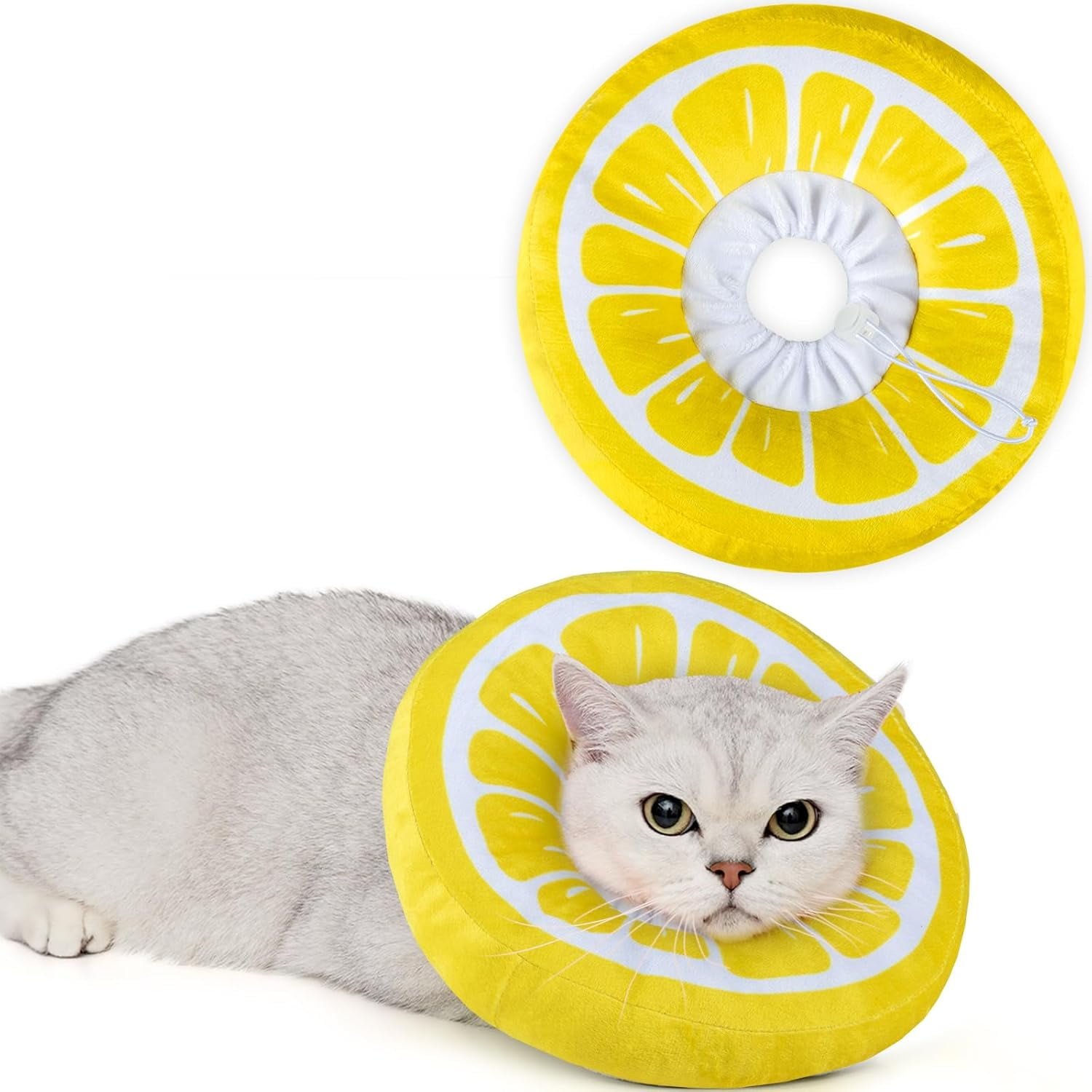 Adjustable Cat Cone Collar Soft, Cute Cat Recovery Collar, Cat Cones ...