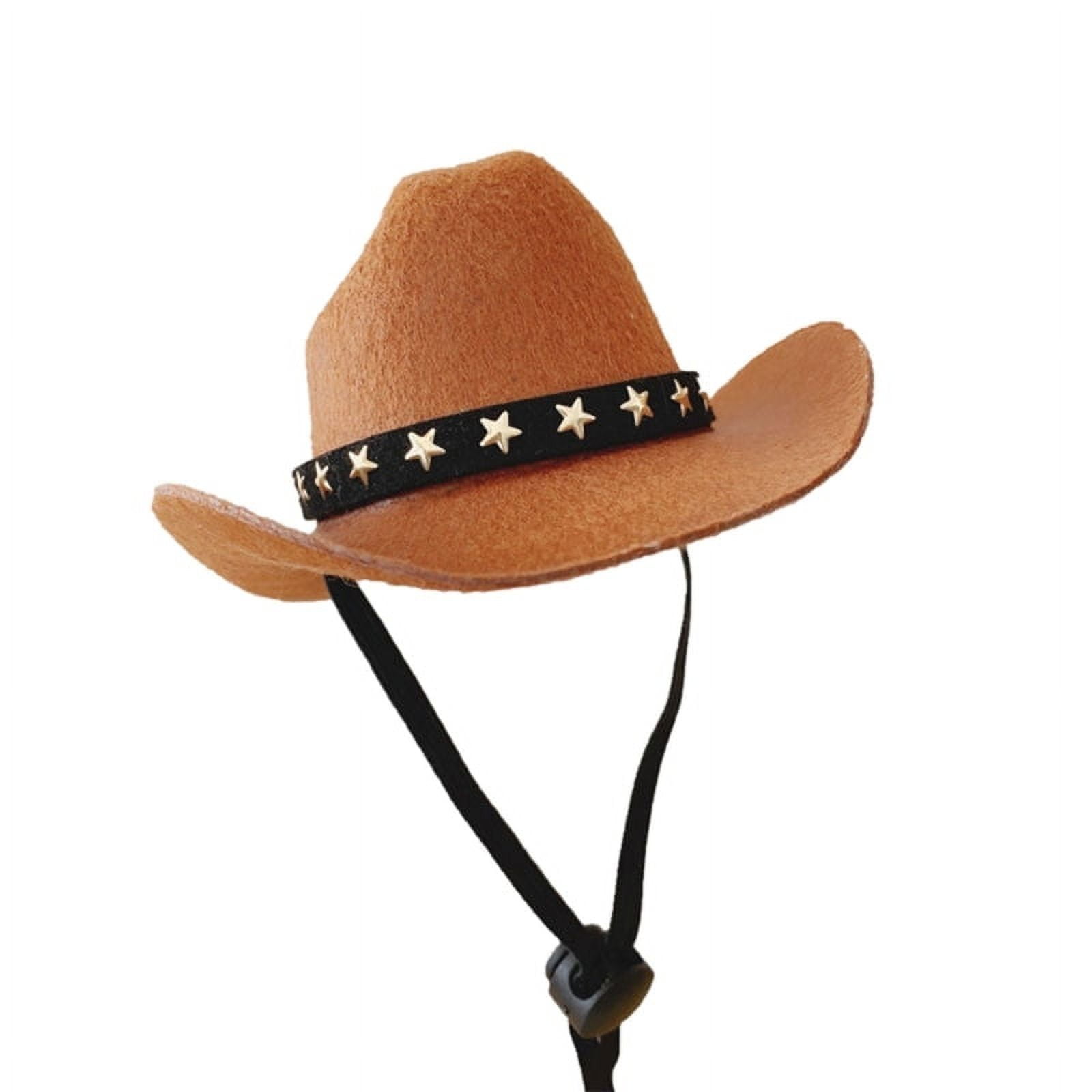 Adjustable Cat Cowboy Cap WesternStyle Cowboy Hat Pet Dress Up Cap Dog ...