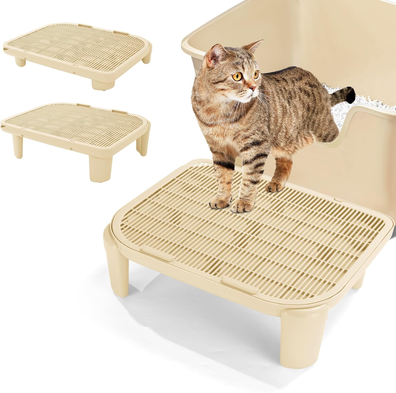 Adjustable Cat Ramp for Litter Box Elevated Cat Litter Ramp for Cat ...