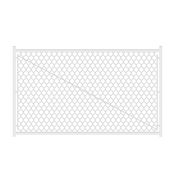 Adjustable Chain Link Walk Gate Kit with Round Corner Frame, Fit-Right ...