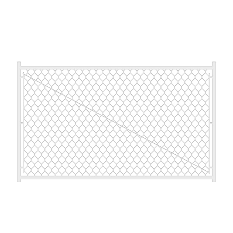 Adjustable Chain Link Walk Gate Kit with Round Corner Frame, Fit-Right ...