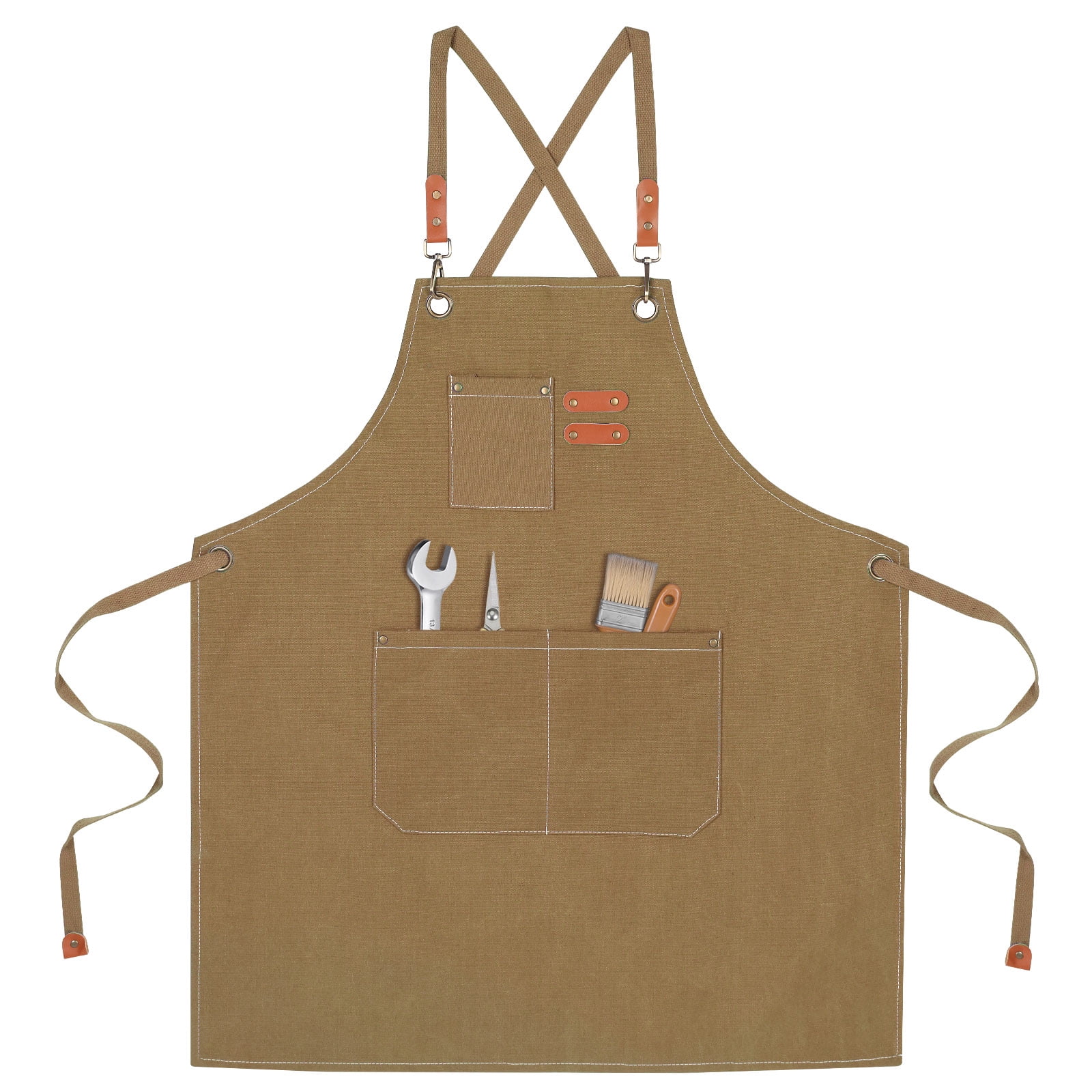 Adjustable Chef Apron Cross Back Aprons for Kitchen Cooking Art ...