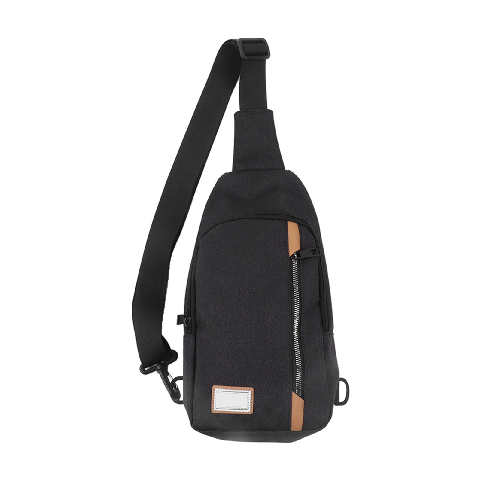 Adjustable Chest Sling Backpack Waterproof Messenger Bag with Large ...