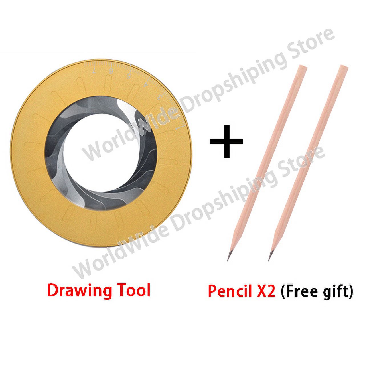 Adjustable Circle Drawing Ruler 10mm To 77mm Round Rotatable Compass ...