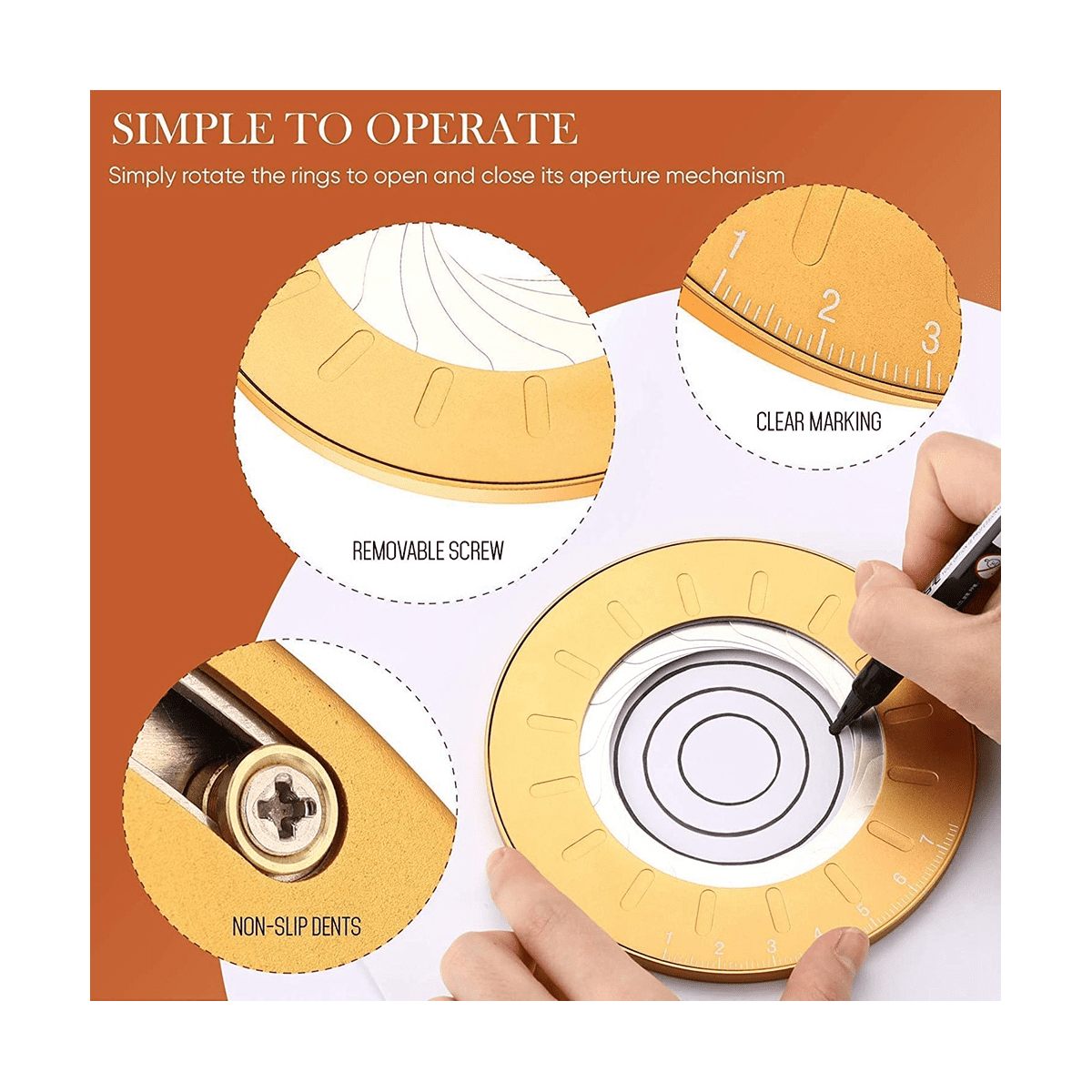 Adjustable Circle Drawing Ruler Tool, Professional Round Circle Drawing ...