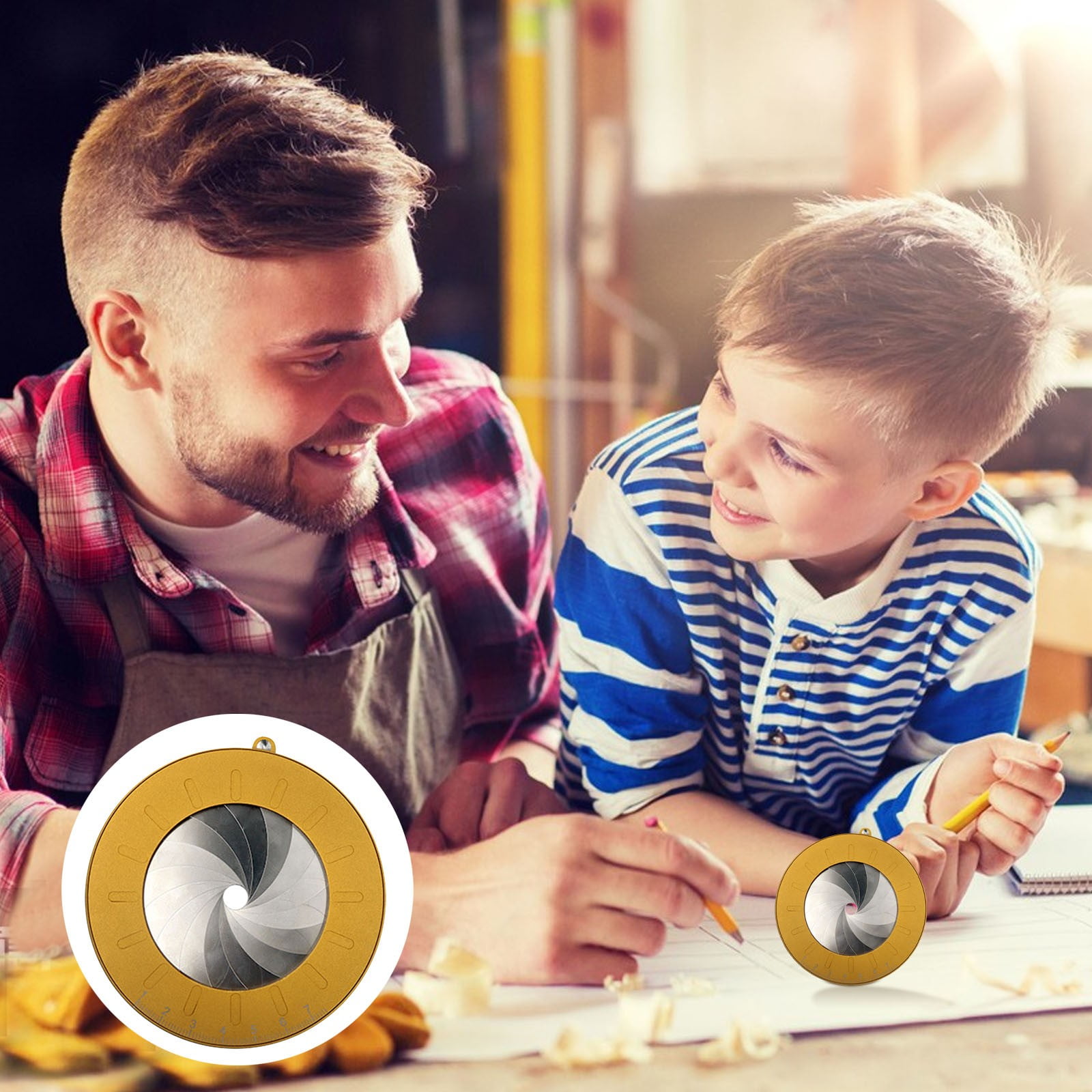 Adjustable Circle Drawing Ruler Tool Stainless Steel Metal Round Circle ...