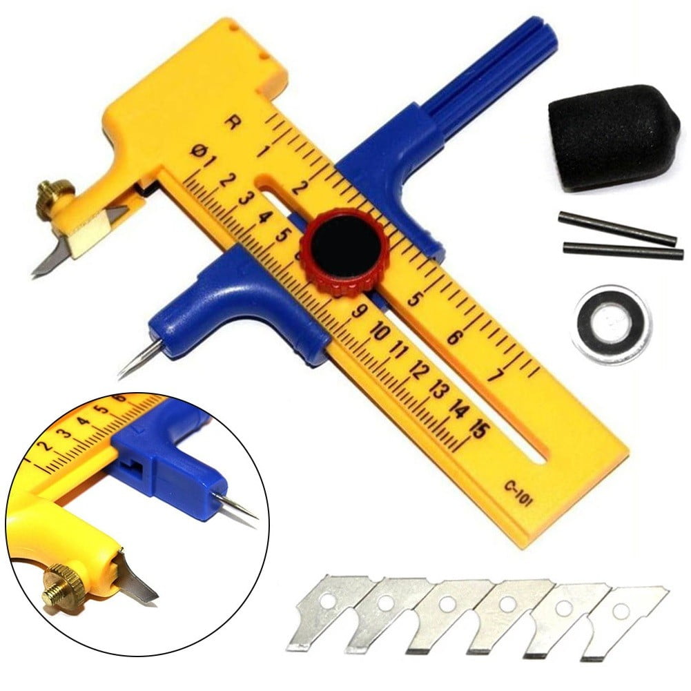 Adjustable Circular Cutting Tool Compass Circle Cutter Dia 10mm-150mm ...