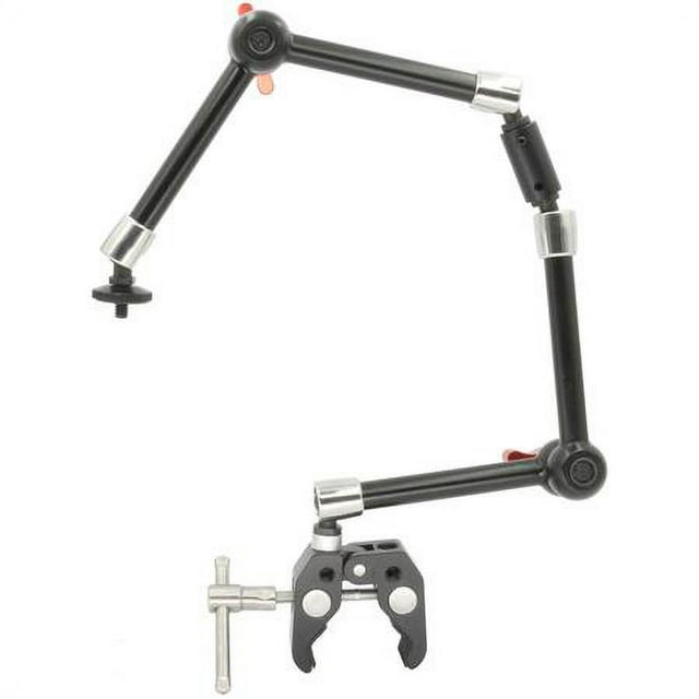 Adjustable Clamp Mount with Dual Heavy Duty 11" Articulated Arm Monitor ...