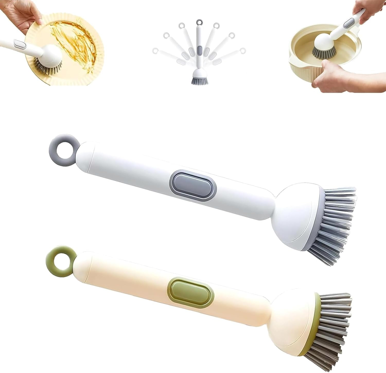 Adjustable Cleaning Brush with Liquid Dispenser, Adjustable Cleaning ...
