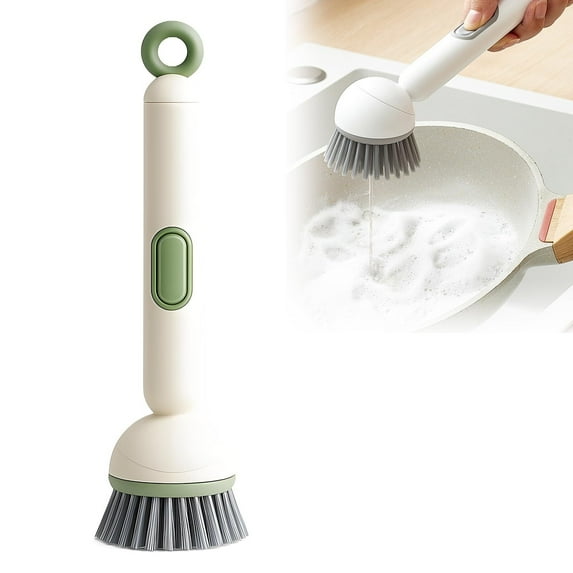 Adjustable Cleaning Brush with Liquid Dispenser, Upgraded Kitchen Dish ...