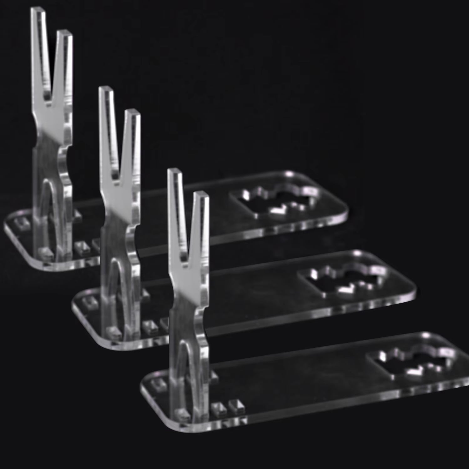 Adjustable Clear Acrylic Pistol Rack Gun Display Stand Holder - Keep ...