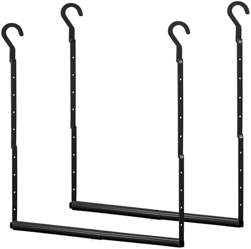 Adjustable Closet Rod Hanging Clothes Heavy Duty Closet Extender ...