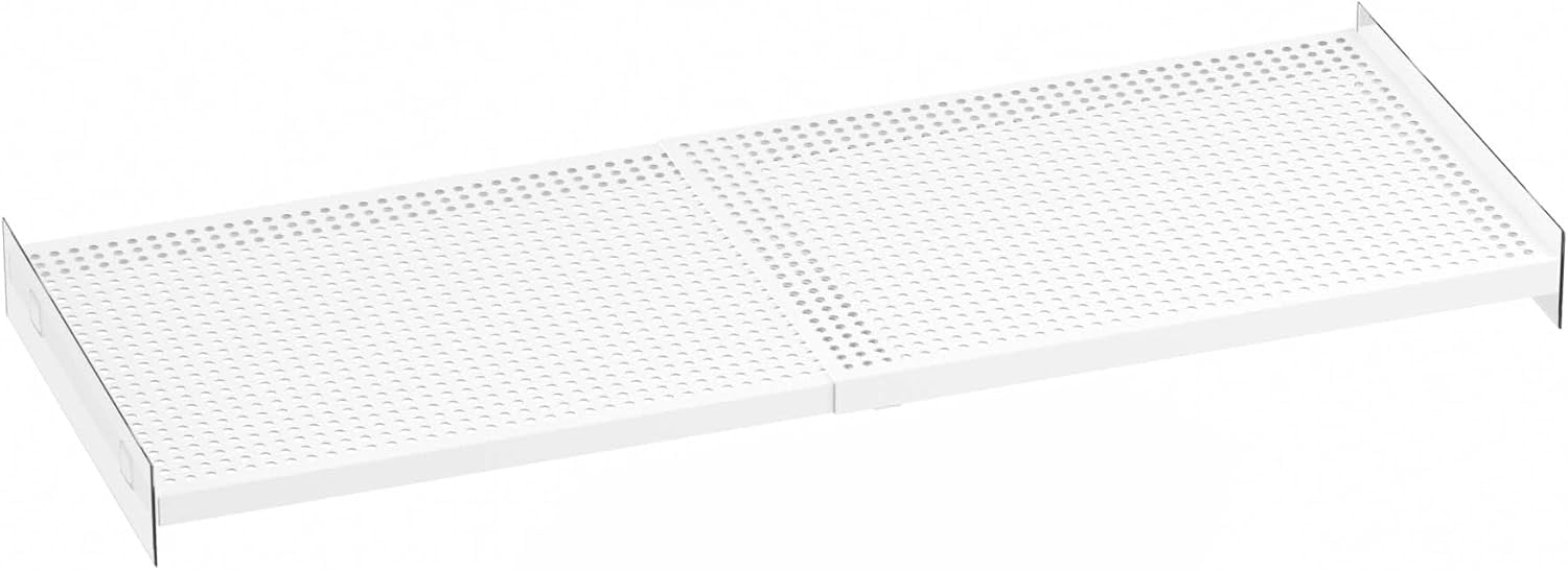 Adjustable Closet Shelf Divider Tension Shelving Rack Heavy Duty Metal ...