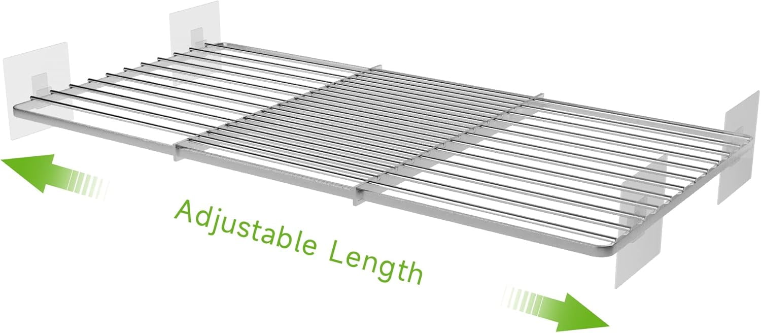 Adjustable Closet Shelves Organizers, Expandable Shelf for Cabinet Rack ...