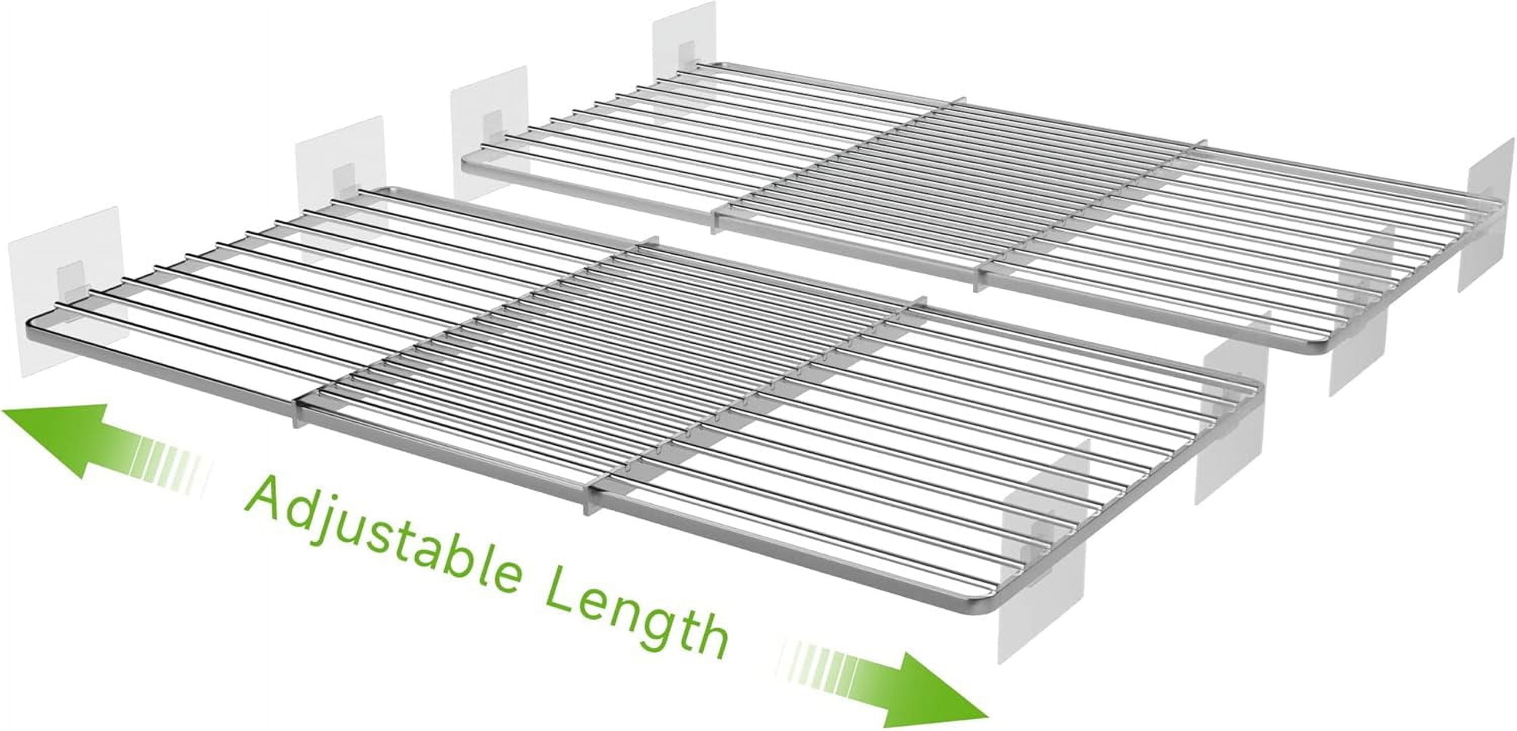 Adjustable Closet Shelves Organizers, Expandable Shelf for Cabinet Rack ...