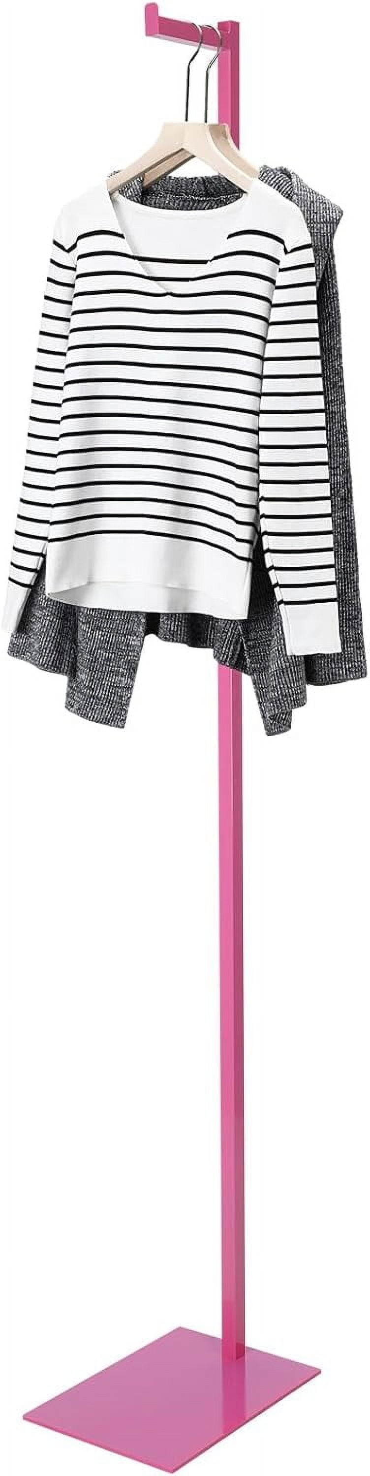 Hltser Adjustable Cloth Display Stand 48-72 Inches Single Garment Rack ...