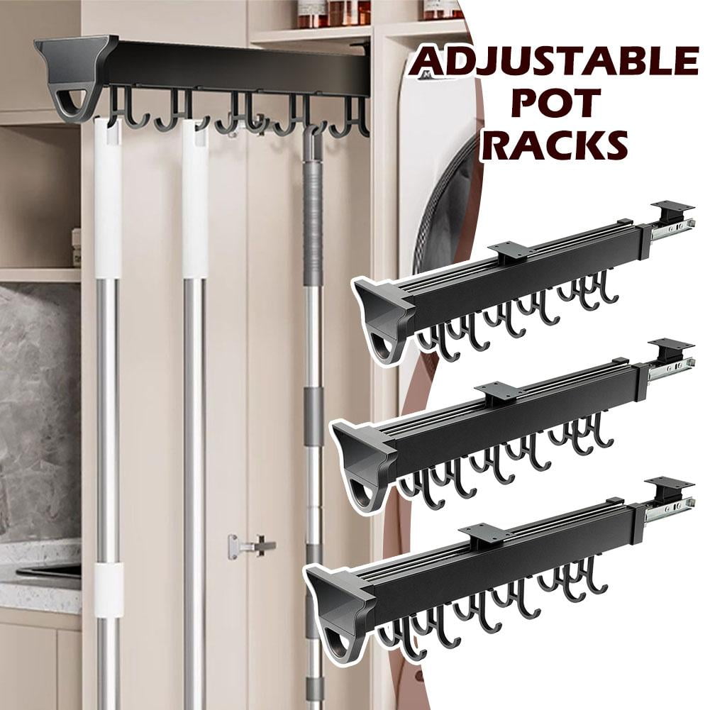 Adjustable Clothes Rails Wardrobe Pull Out Retractable Cabinet Clothes ...