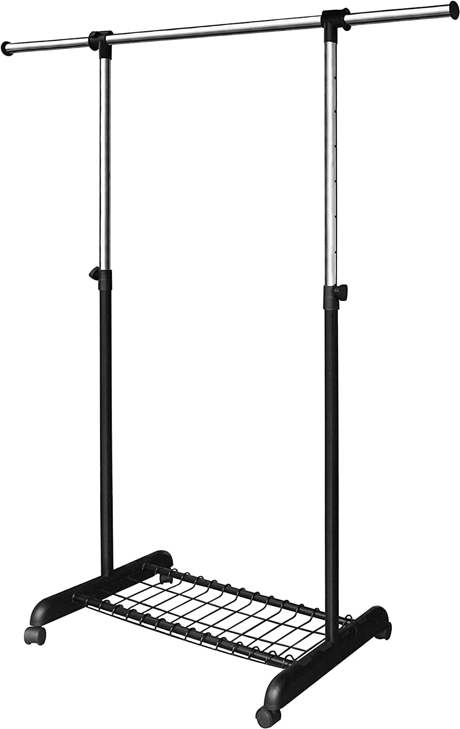 Adjustable Clothing Rack for Hanging Clothes, Heavy Duty Garment Rack ...