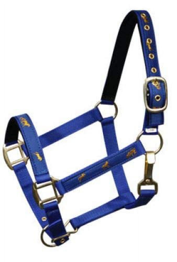 Adjustable Cob Size Neoprene Lined Nylon Halter w/ "Running Horse ...