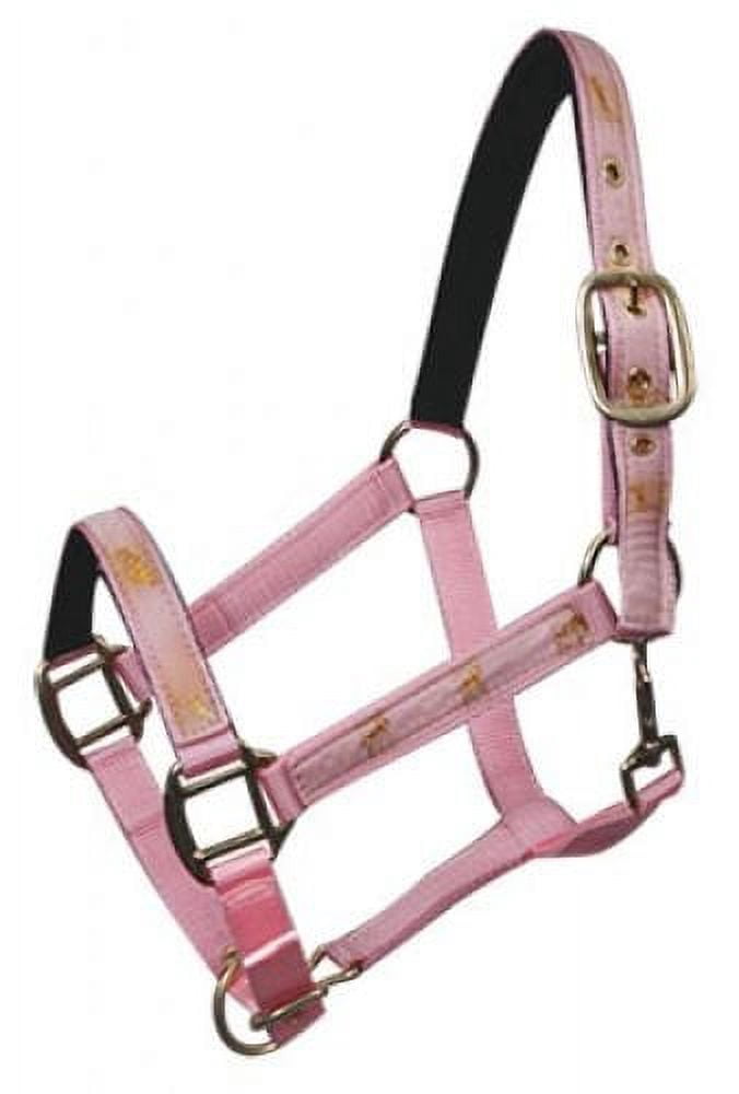 Adjustable Cob Size Neoprene Lined Nylon Halter w/ "Running Horse ...