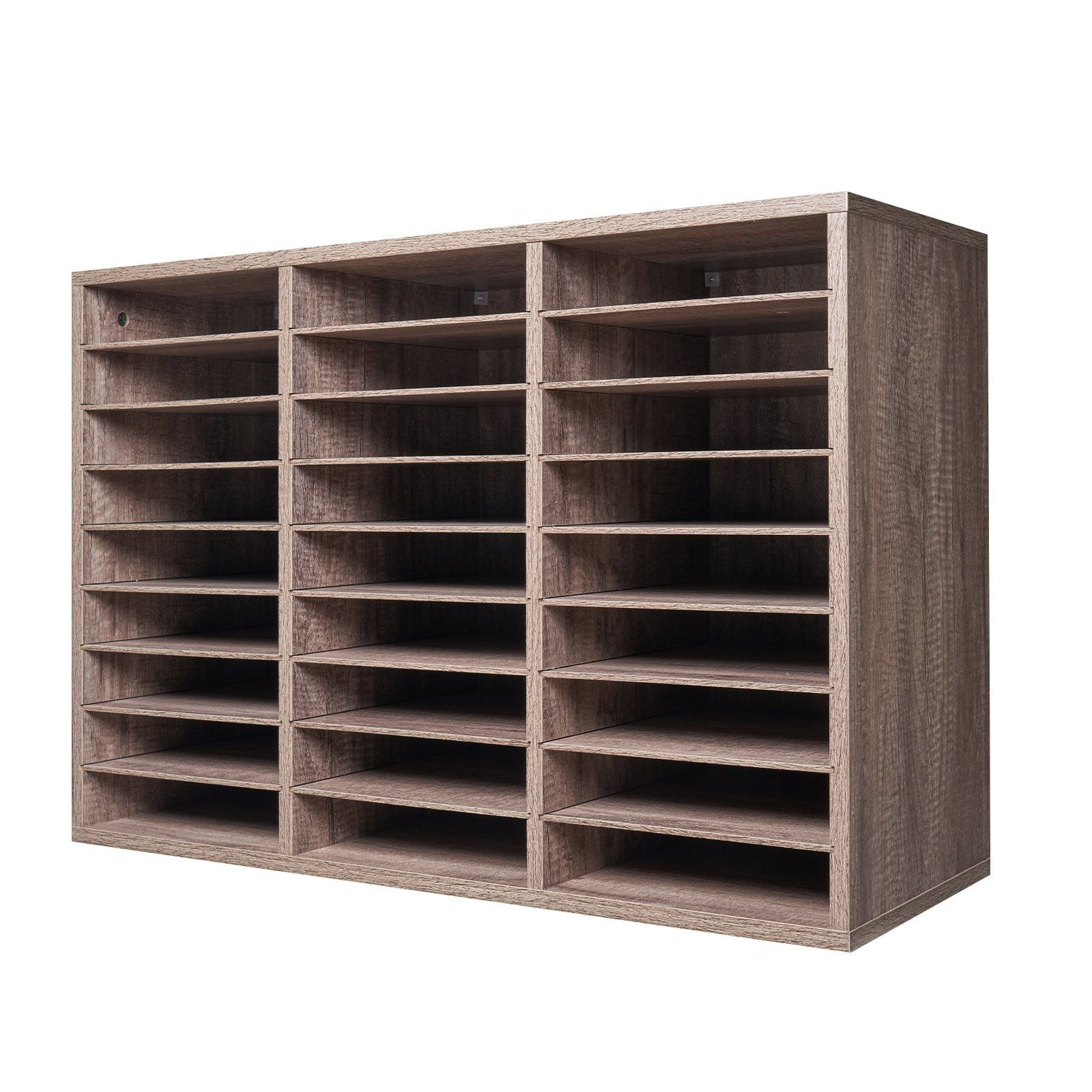 Adjustable Compartment Mailbox Organizer, 27 Divisions Particle Board ...