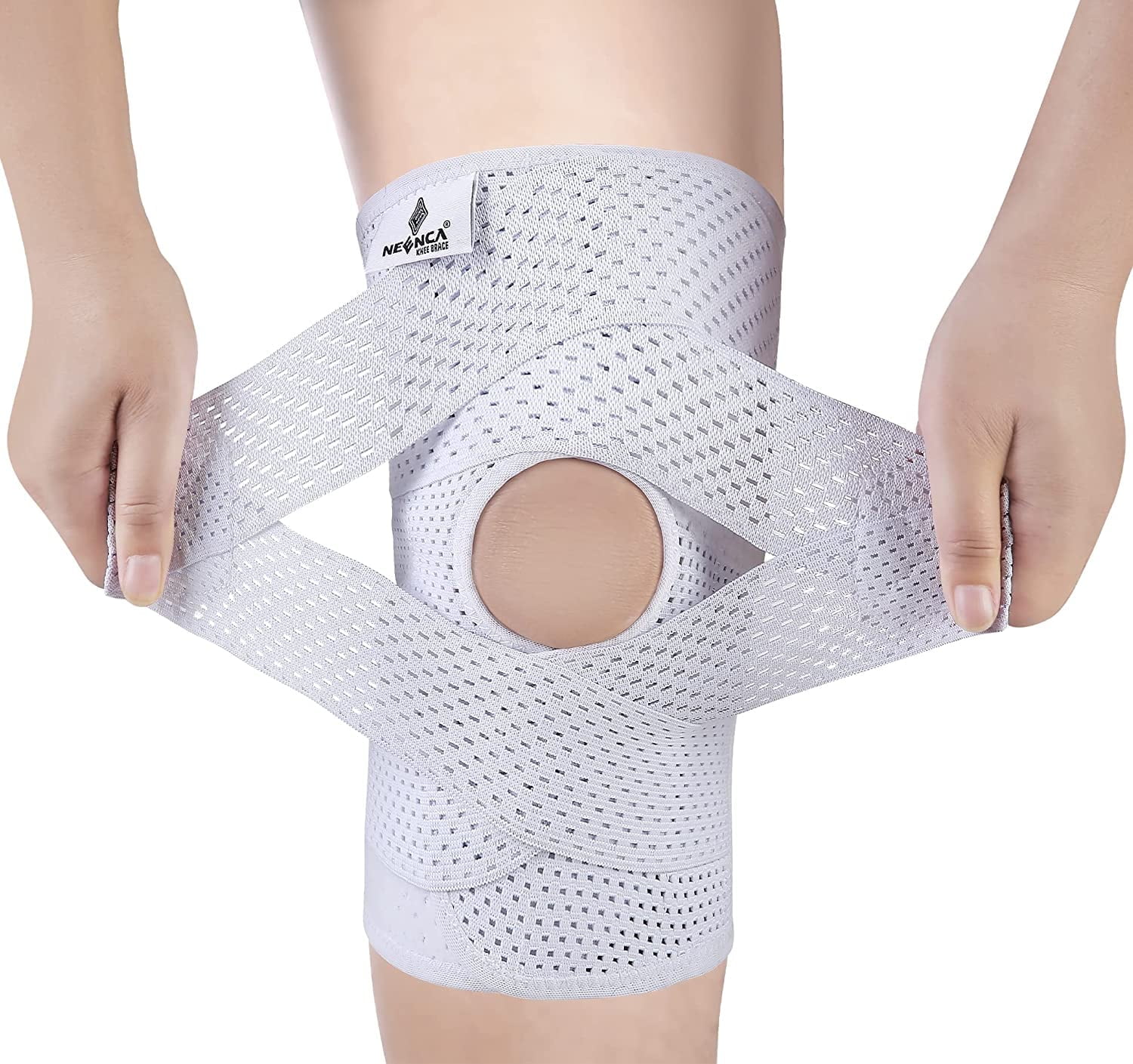 Adjustable Compression Knee Brace with Air Mesh Fabric & Side ...