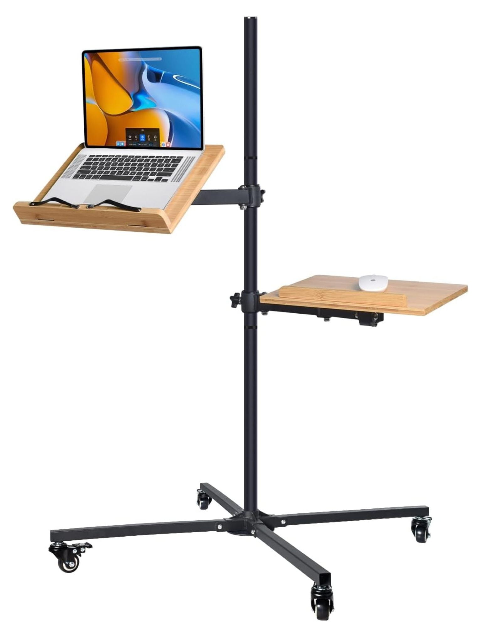 Adjustable Computer Workstation Stand with Mouse Pad, Portable Laptop ...