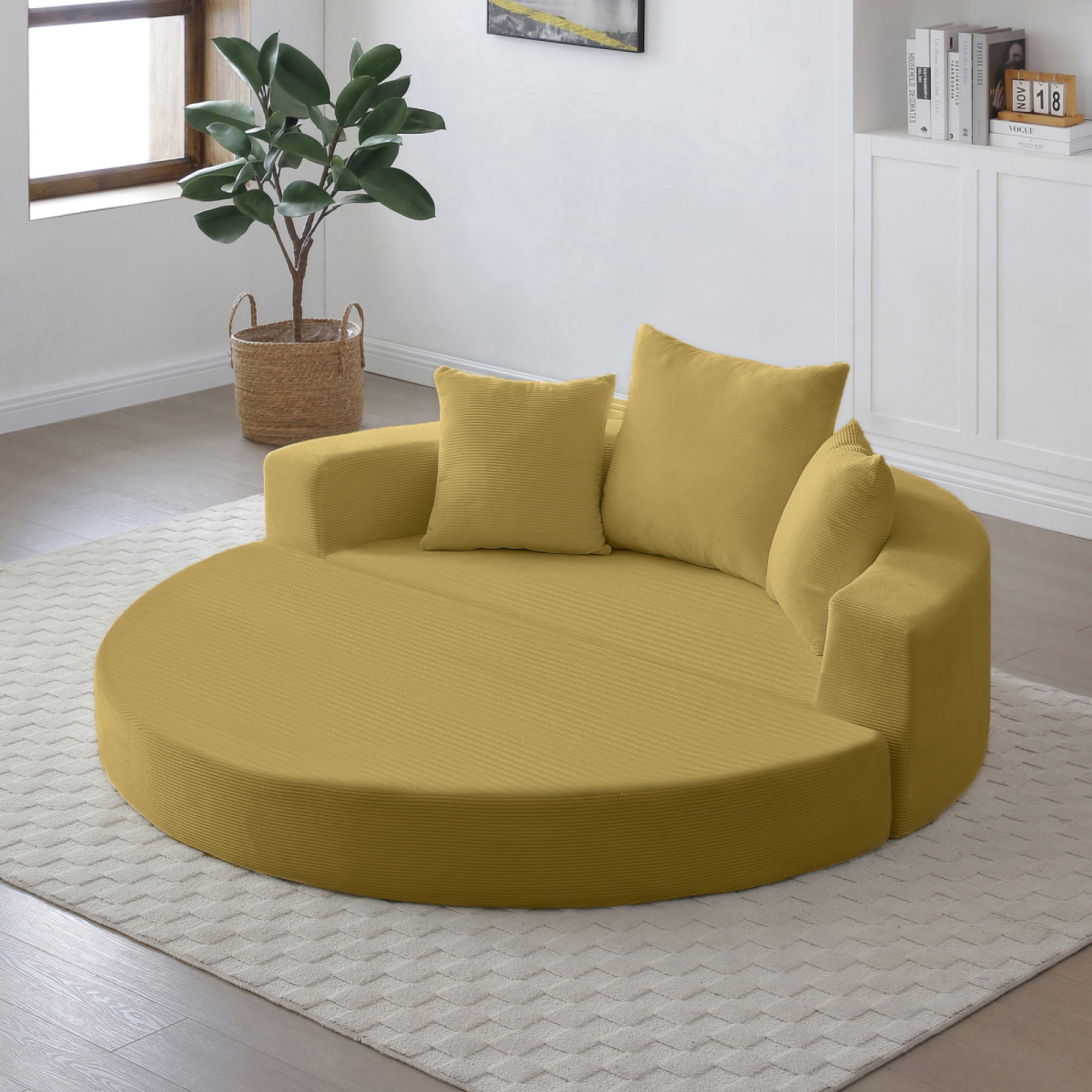 Adjustable Convertible Futon Sofa Bed - Multi-Functional Circular Floor ...