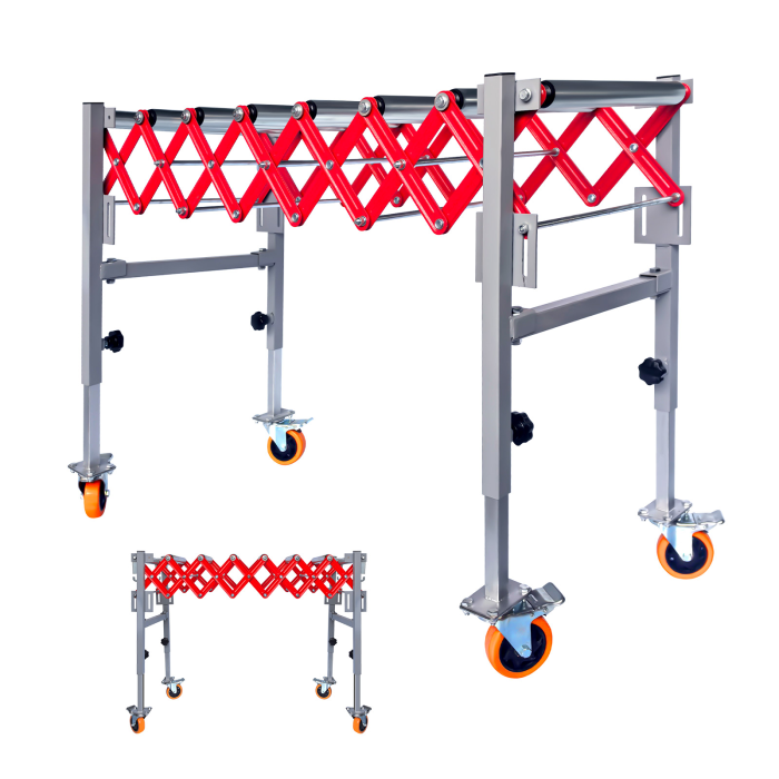 Adjustable Conveyor Roller System, 13.7-47in Length, 27.5-43in Height ...