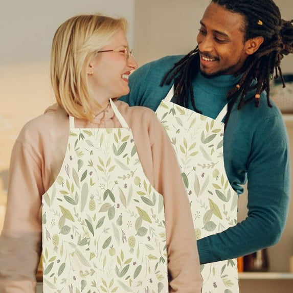 Adjustable Cooking Apron, Women's Cotton and Linen Kitchen Apron ...