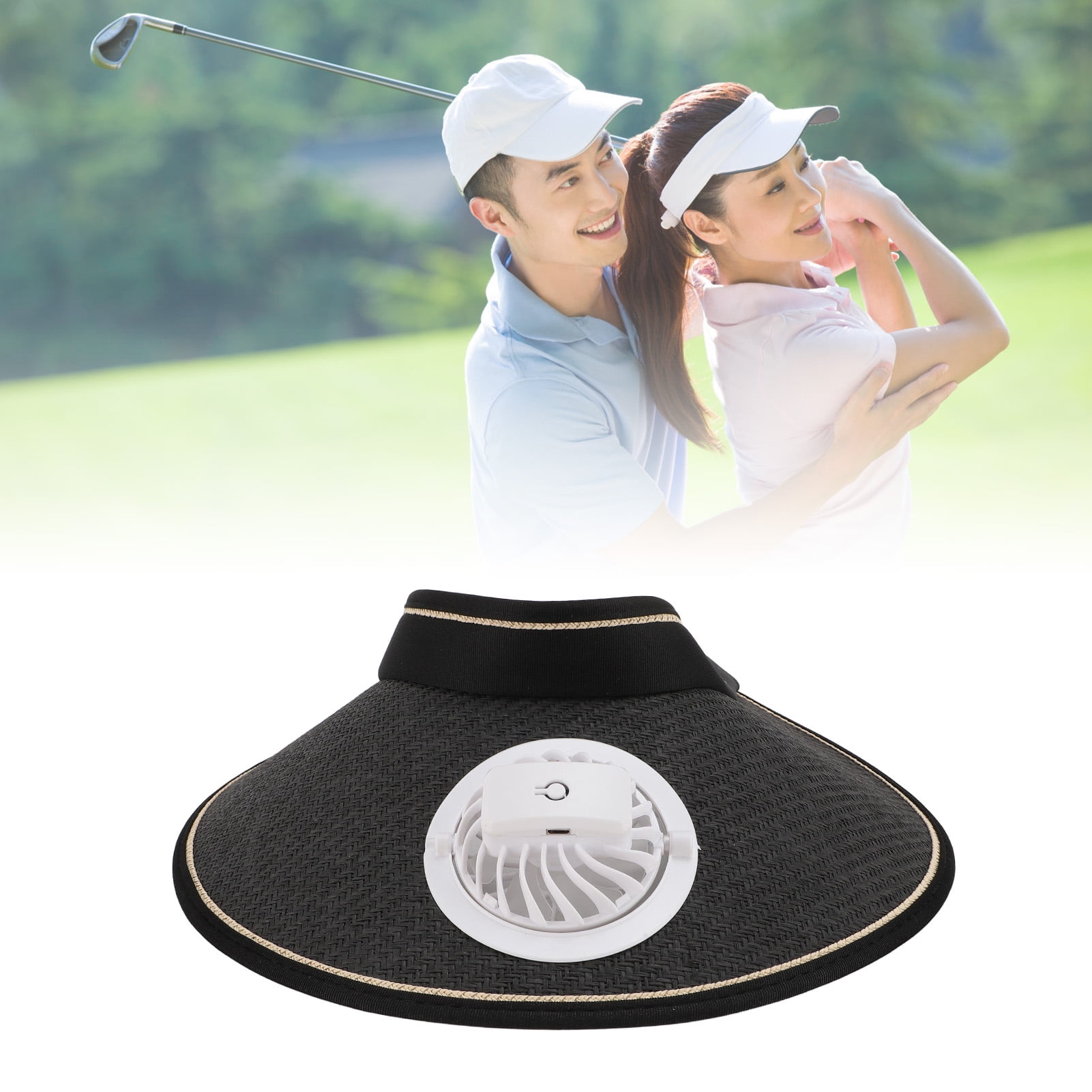 Adjustable Cooling , Rechargeable USB Fan, Extra Large Brim For Sun ...