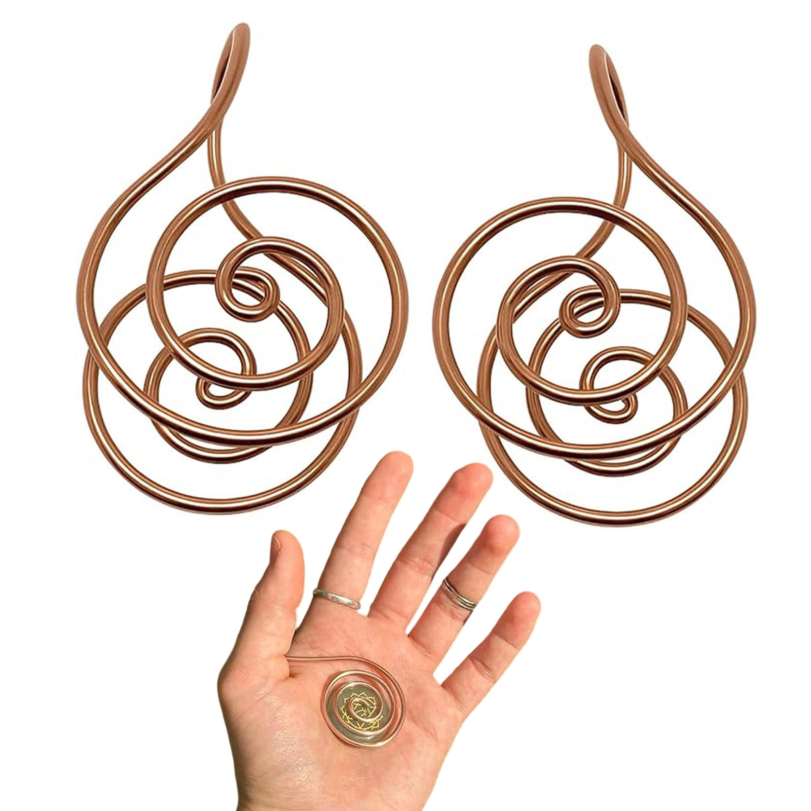 Adjustable Copper Alloy Spirals Hand Rings For Chakras Balancing And ...