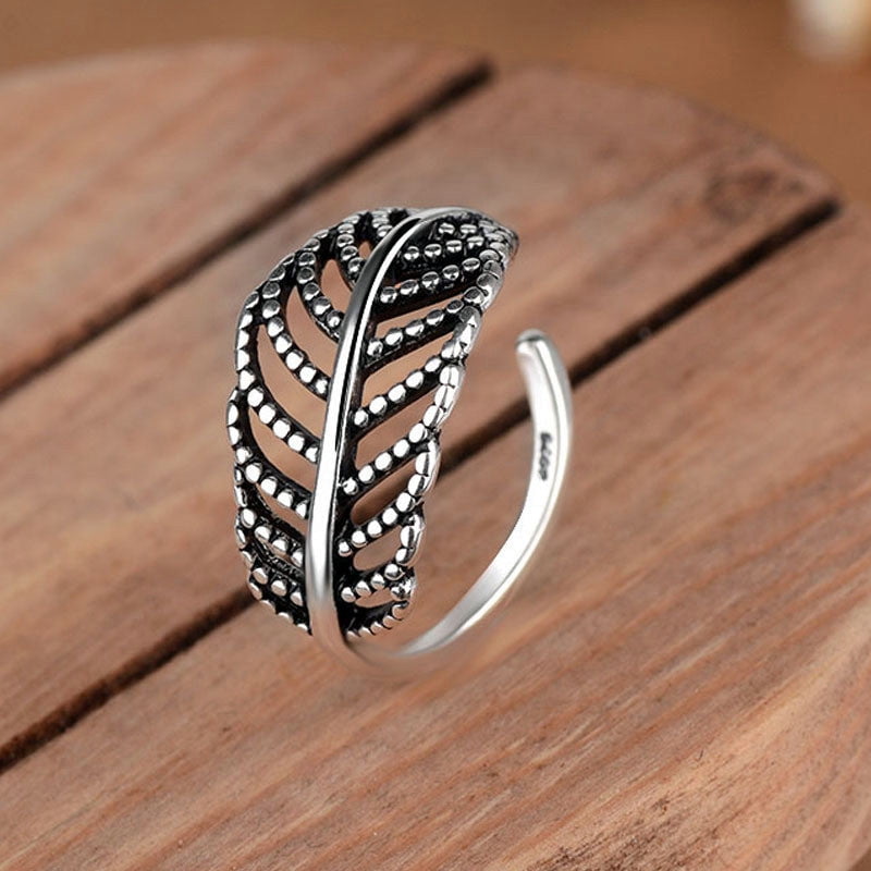 Womens Copper Ring Adjustable Leaf Ring Fashionable Leaf Design Ring Individually Packed Gift ...