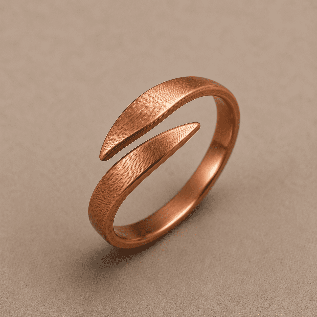 Adjustable Copper Ring Handmade, Minimalist Open Band Ring, Modern ...