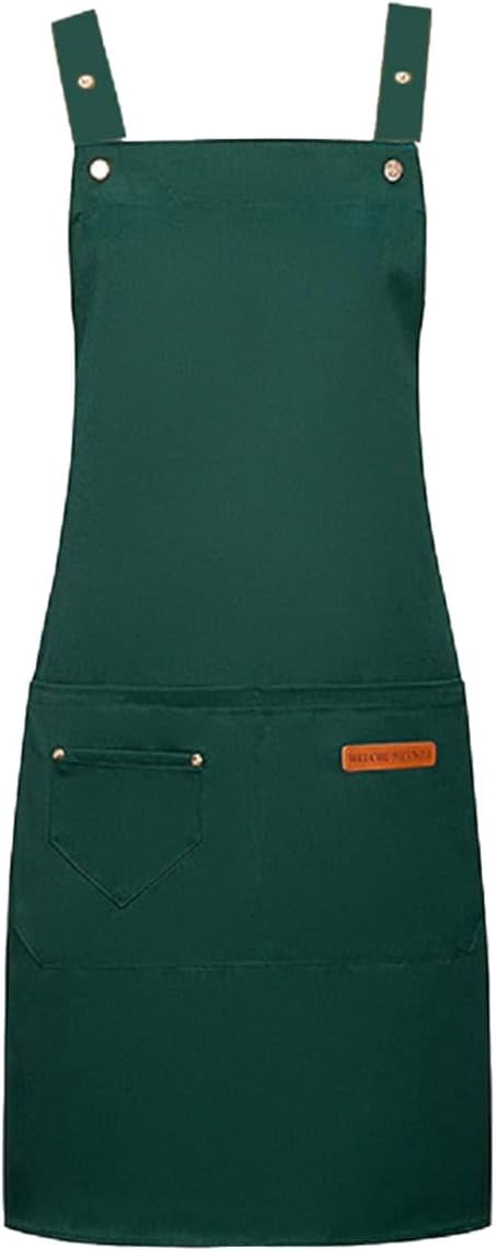 Adjustable Cotton Blend Chef Apron with 2 Large Pockets, Striped ...