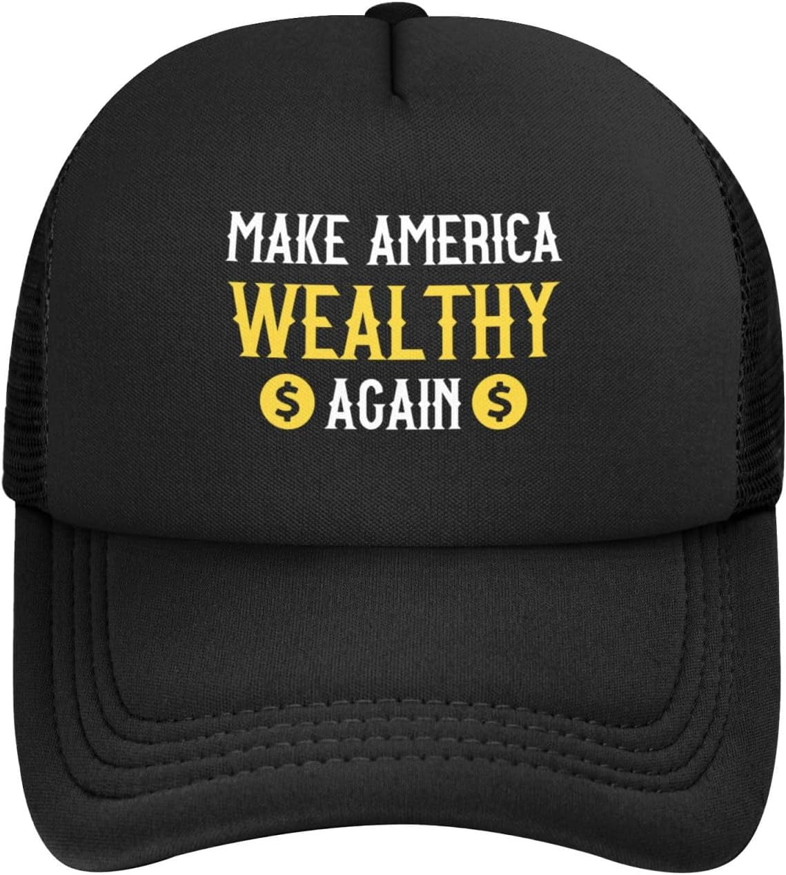 Adjustable Cotton Hat Make America Wealthy Again, Patriotic Cap Black ...