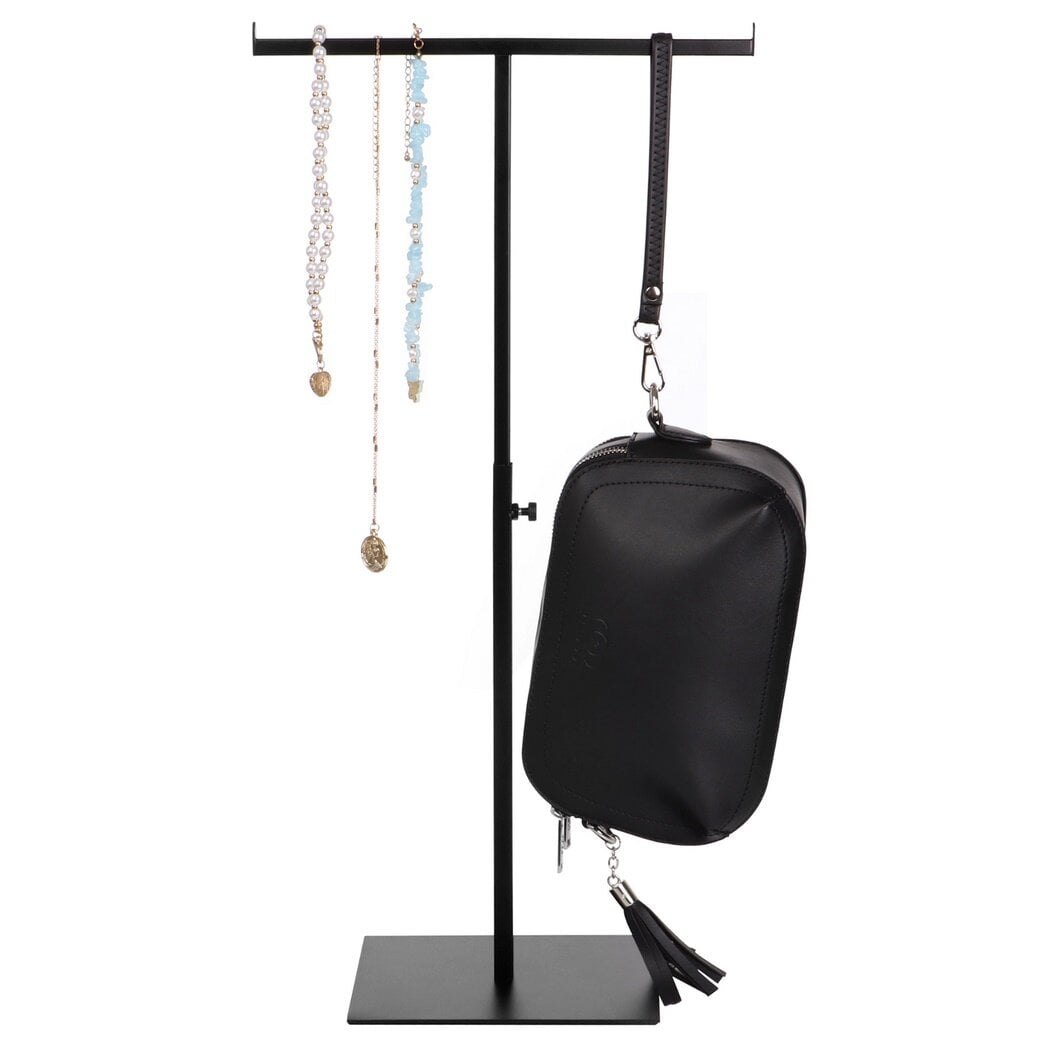 Adjustable Countertop Purse Display Stand,T Shaped Metal Handbag Rack ...