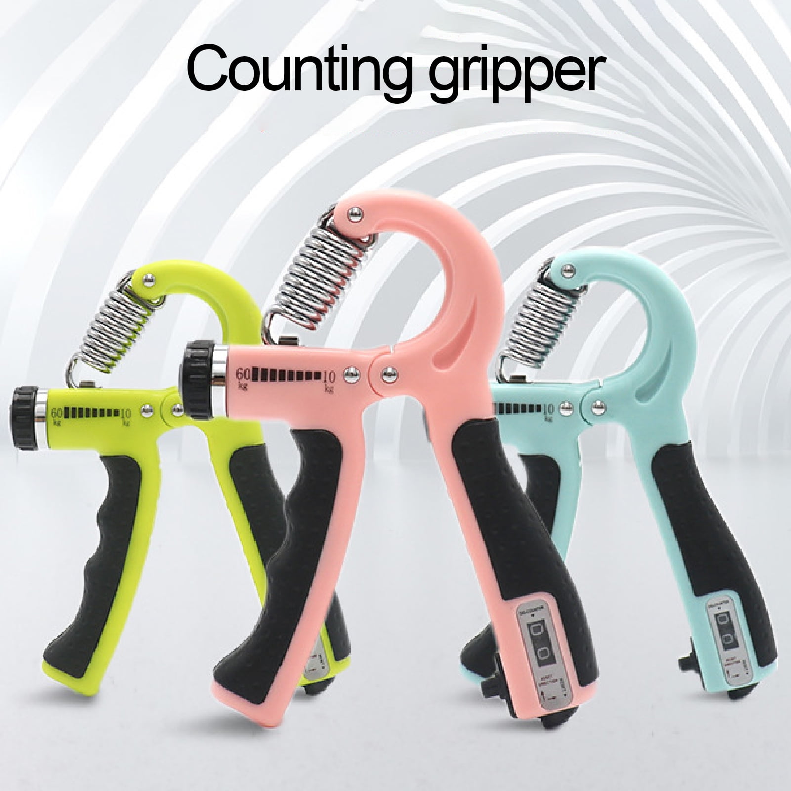 Adjustable Counting Hand Grip Fitness Gripper Finger Exerciser Wrist ...