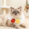 Adjustable Crochet Pet Neckwear Handmade Knitted Cat Dog Collar with ...