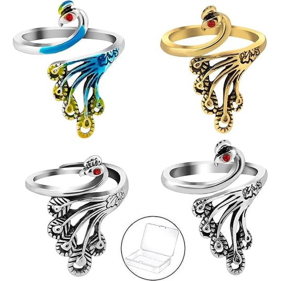 Adjustable Crochet Tension Ring - Peacock Design Yarn Control Tool for ...